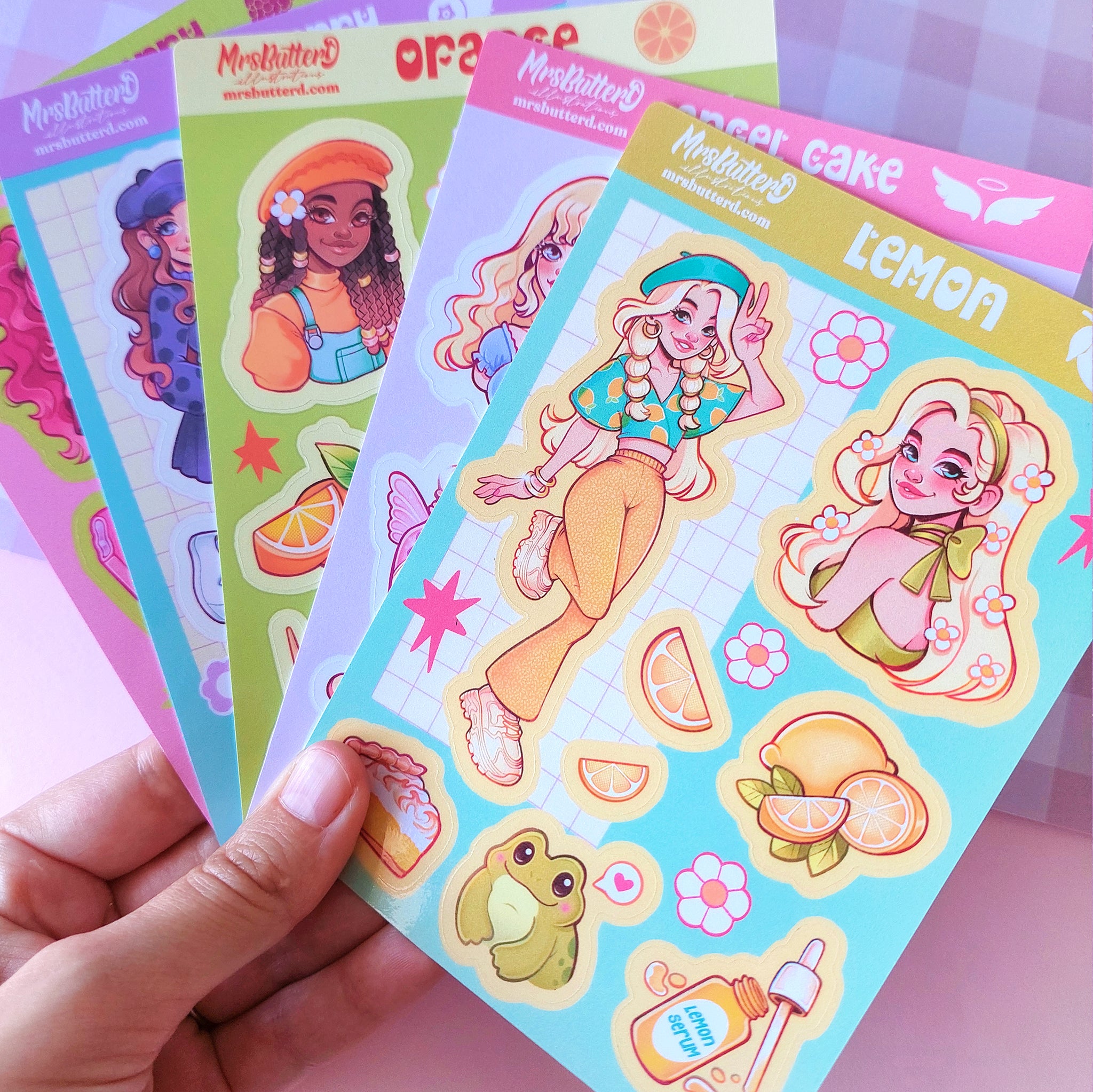 Fuits Collection \\ Vynil Sticker Sheet – mrsbutterd
