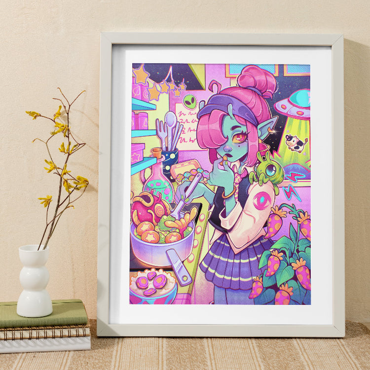Cosmic Comfort food \\ Art Print – mrsbutterd