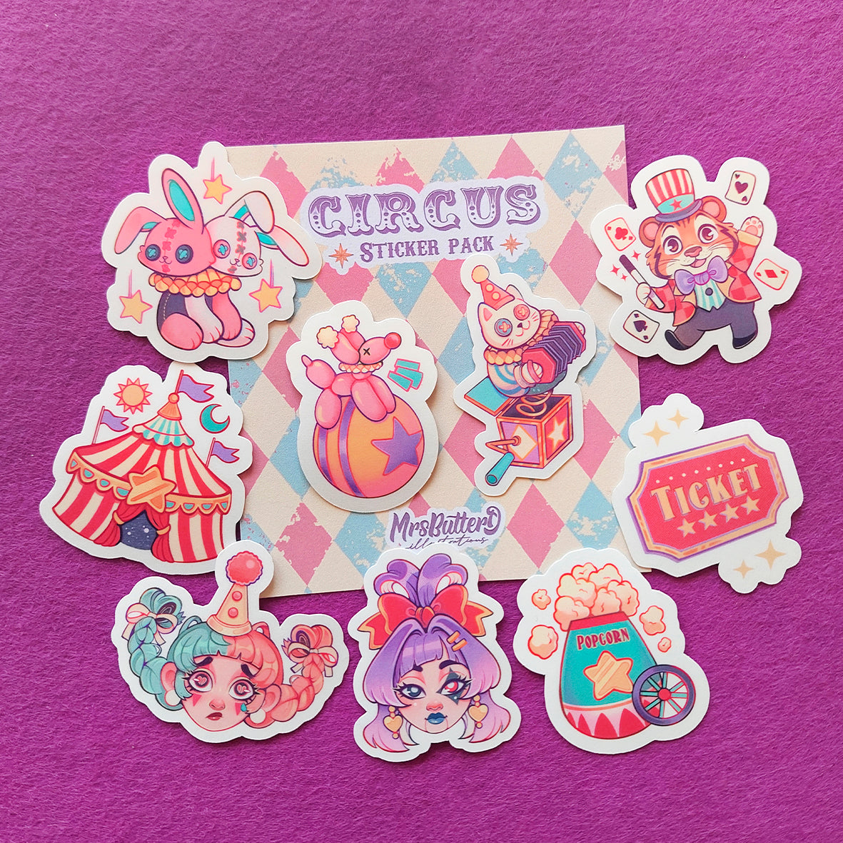 Circus \\ Vinyl Sticker pack – mrsbutterd