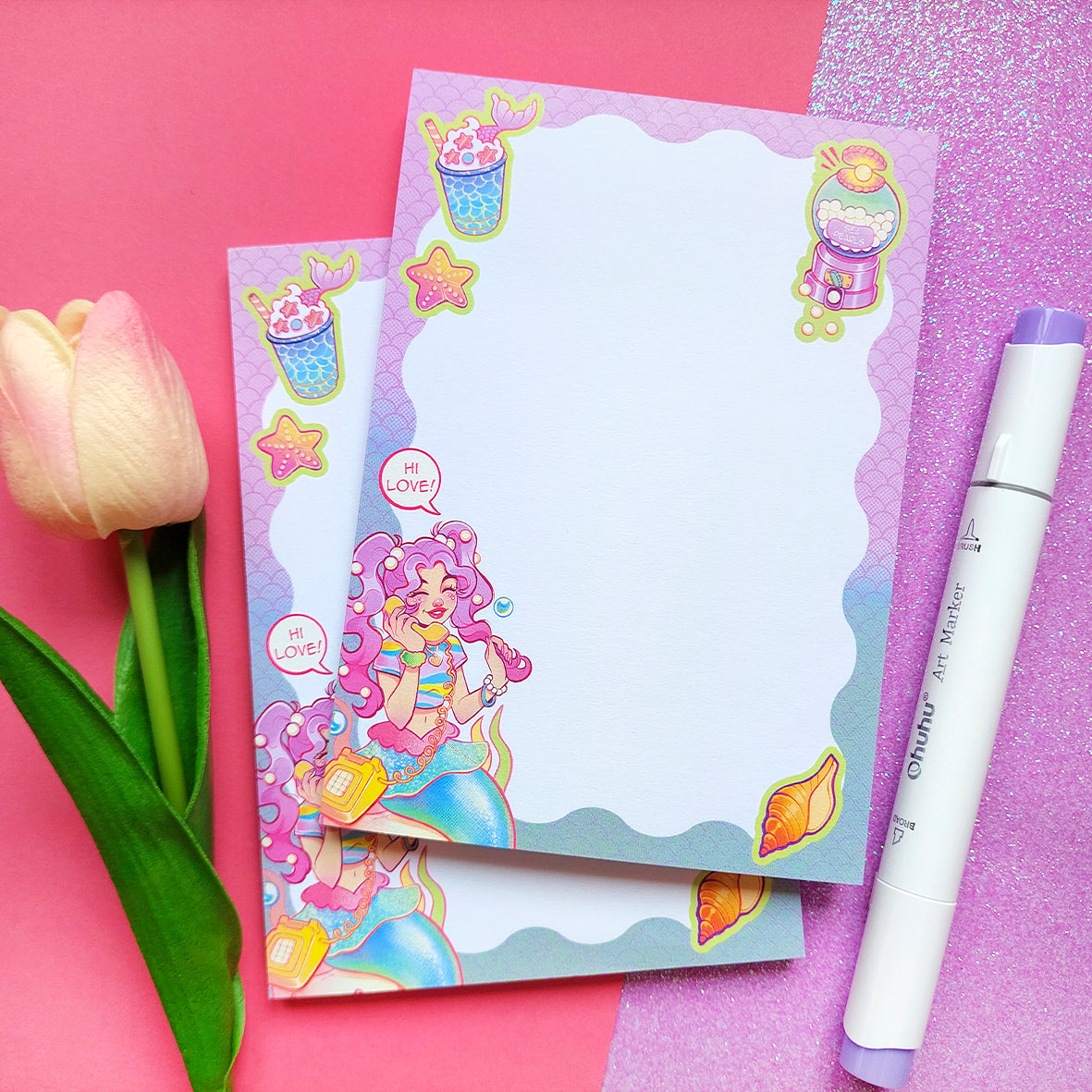 Delilah, The mermaid \\ Notepad – mrsbutterd