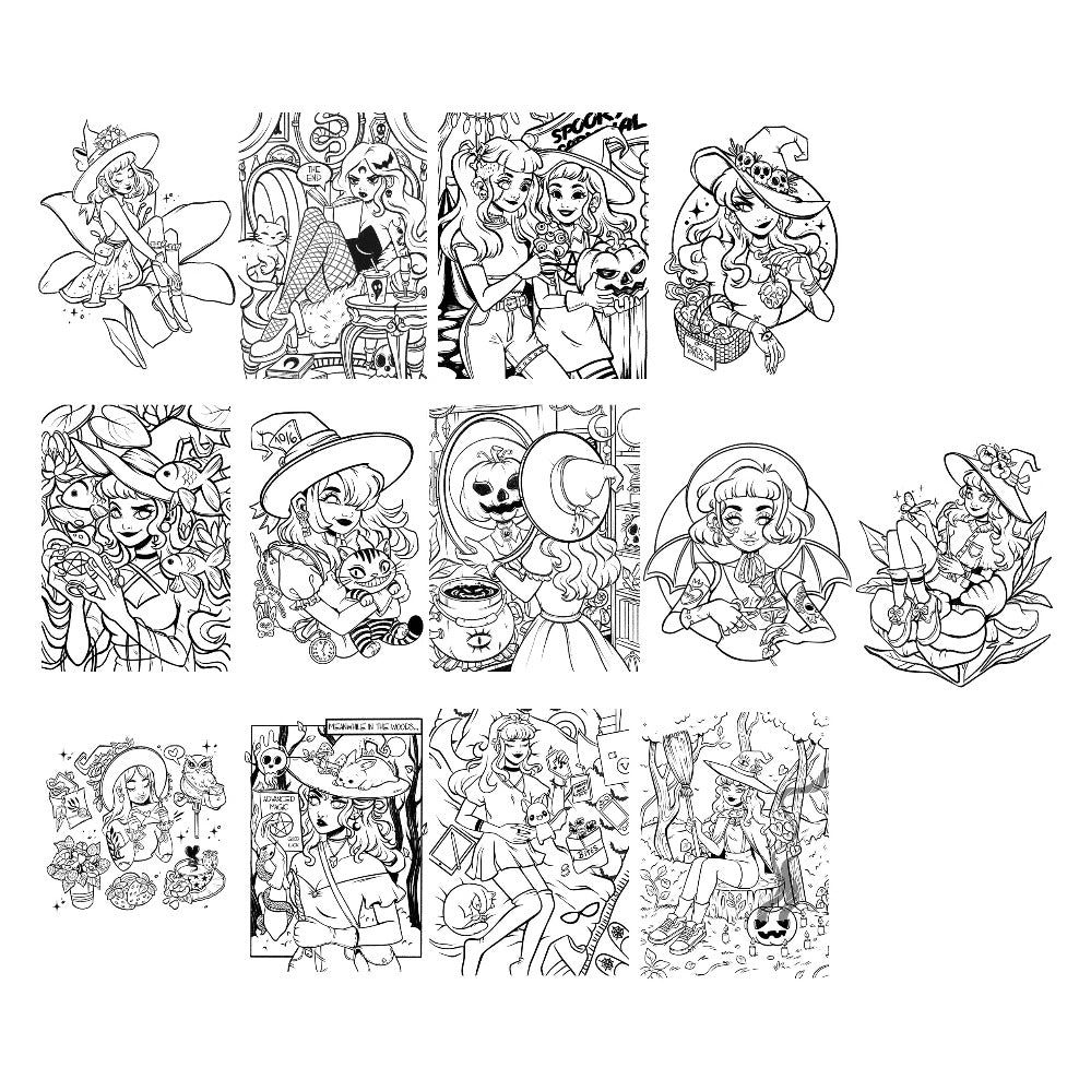 Coloring Book Spooky version \\ DIGITAL VERSION – mrsbutterd